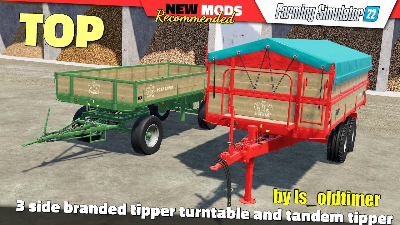 FS22 | 3 side branded tipper turntable and tandem tipper - Farming ...
