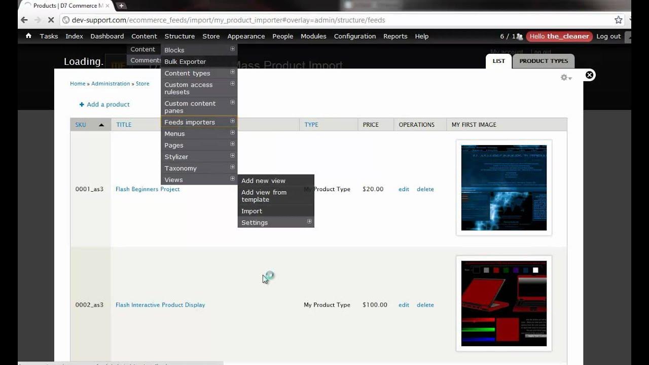 Drupal 7 Commerce Product Import Tutorial using Commerce Feeds - YouTube