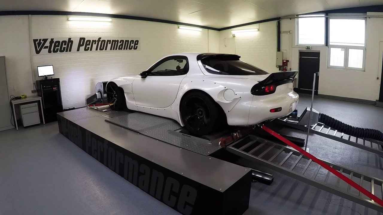 Vtech-Performance - Leistungsmessung Mazda RX-7 - YouTube