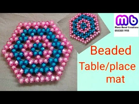 HOW TO MAKE A BEADED TABLE/PLACE MAT - YouTube
