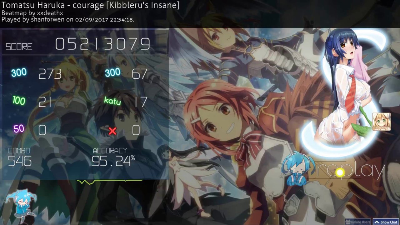 Osu! Sword Art Online Op 4 [Courage] Kibbleru's Insane HD - YouTube
