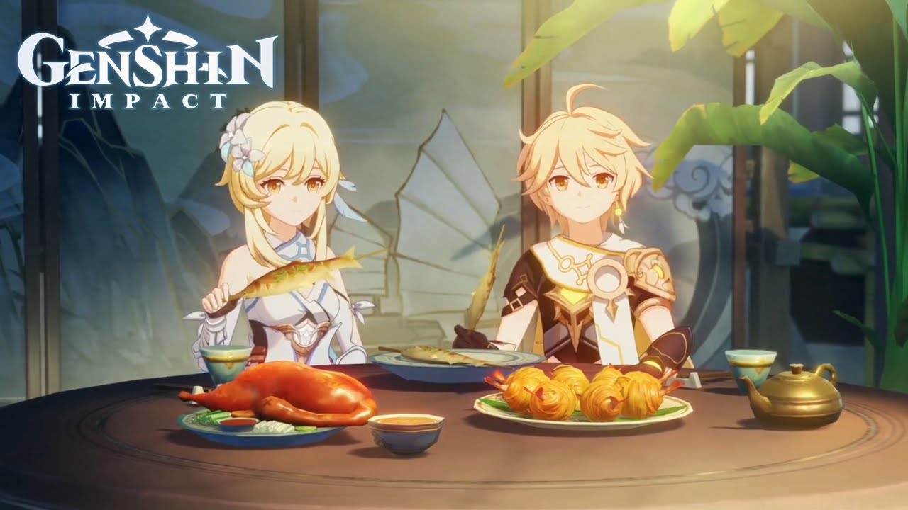 Aether Meets Lumine In A Dream Cutscene Animation Xianyun Story Quest Genshin Impact Youtube