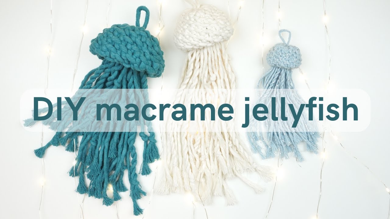 DIY macrame JELLYFISH intermediate tutorial - step by step (New design ...