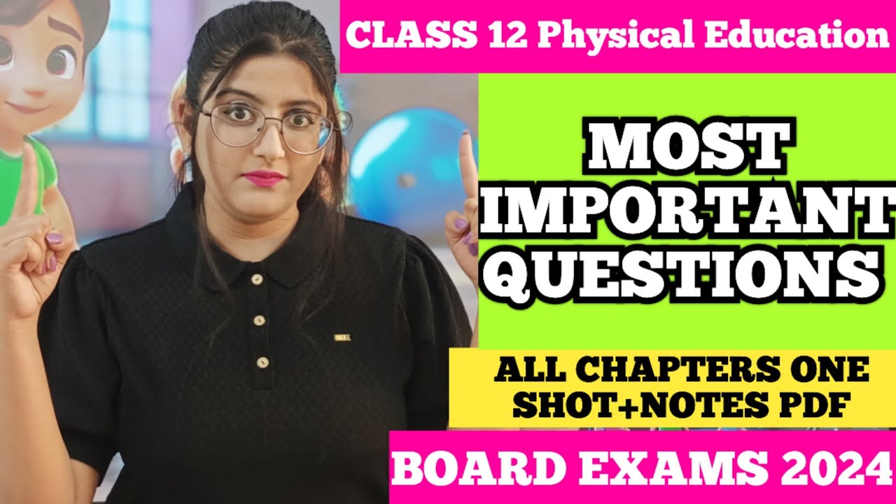 Most Important Questions of Physical Education Class 12 | Class 12 ...