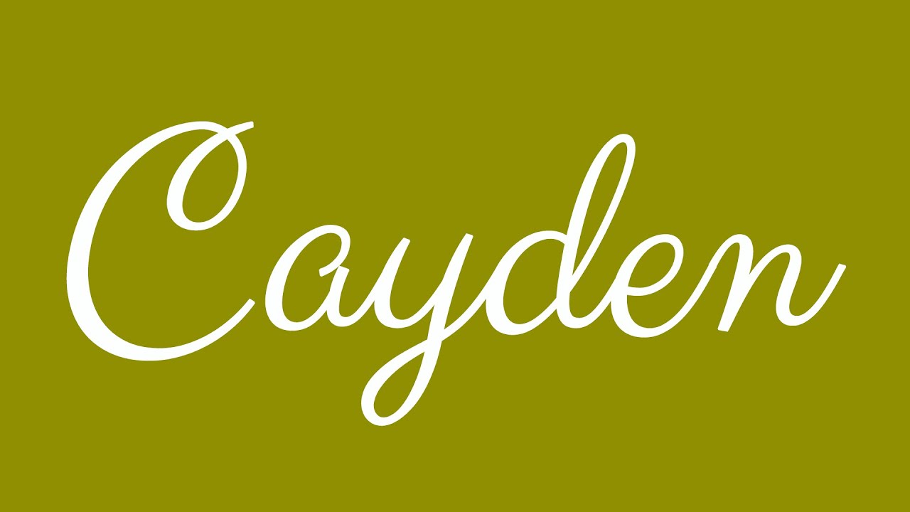 Learn how to Sign the Name Cayden Stylishly in Cursive Writing - YouTube
