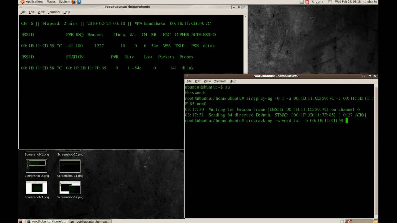 WPA Cracking Wireless with Aircrack on Ubuntu - YouTube