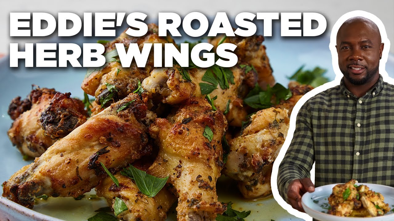Eddie Jackson's Roasted Herb Wings | Food Network - YouTube