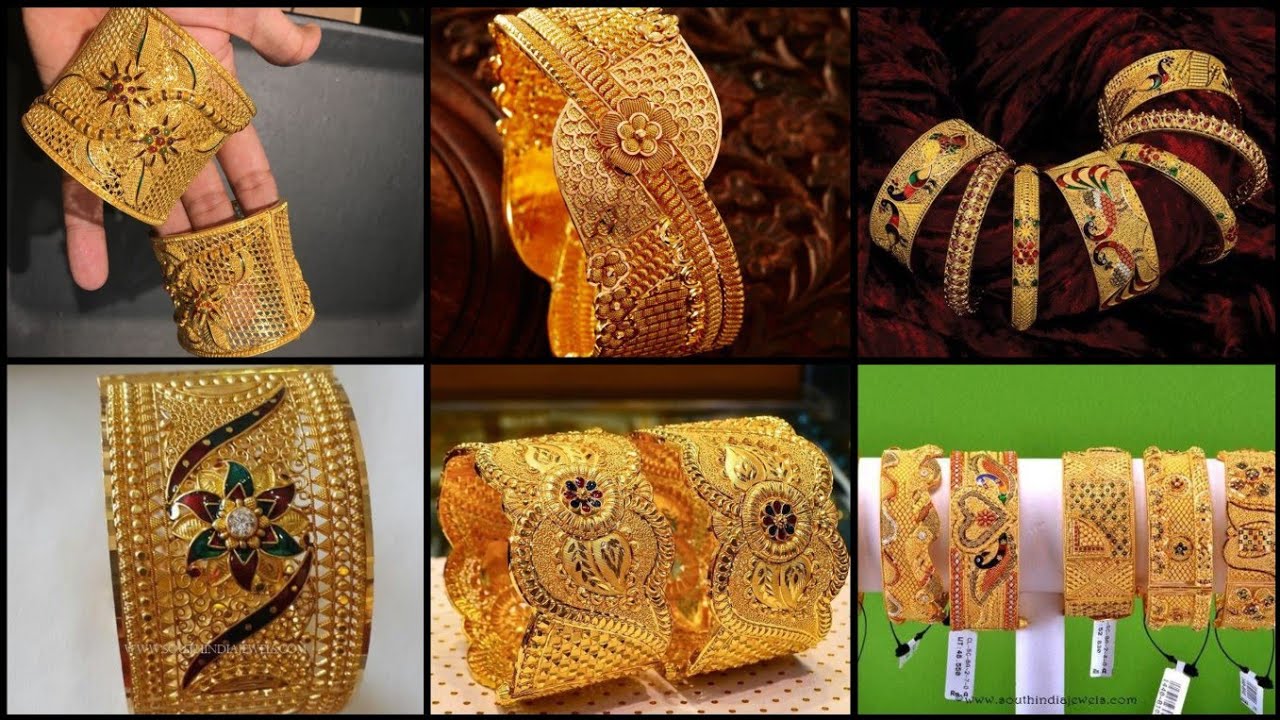 Bridal Gold Chur Bangles Designs/Latest Gold Bangles Designs For Bride ...