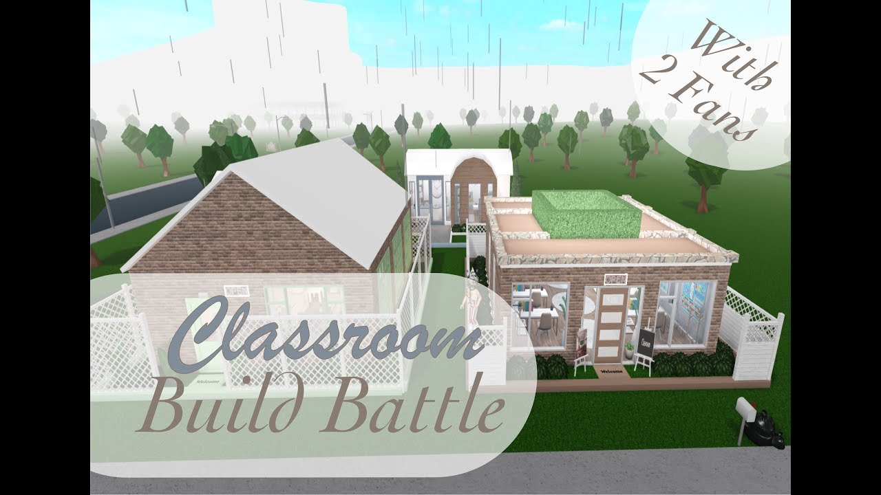 BLOXBURG | Roblox | Classroom Build Battle With 2 Lucky People!! - YouTube