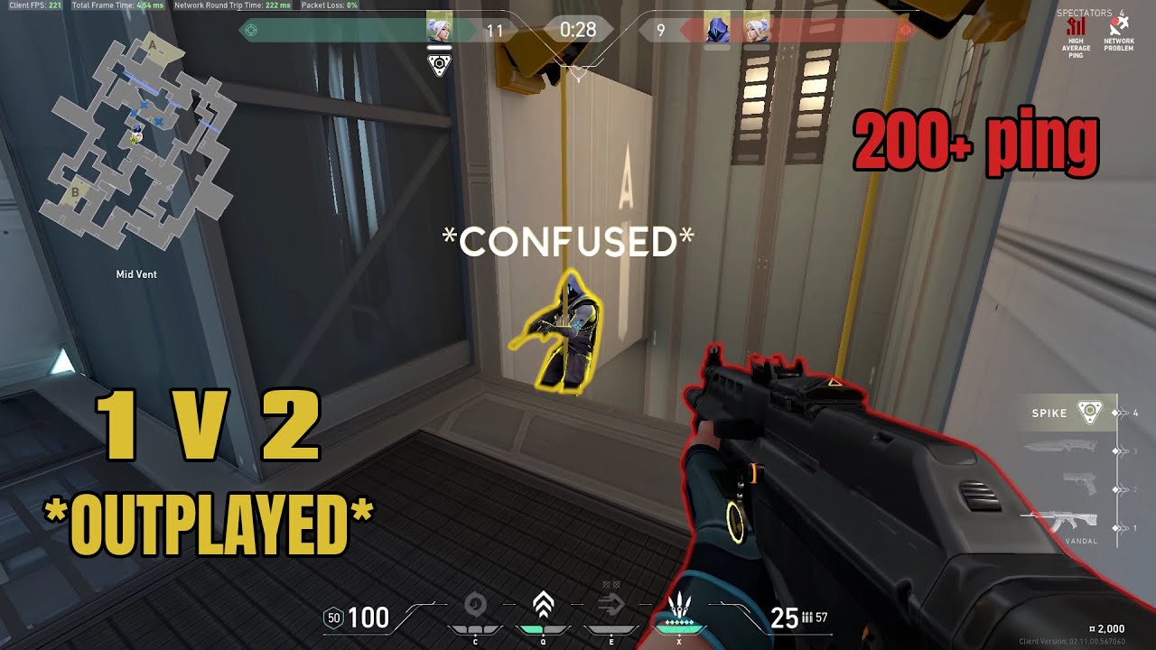 Outplaying in 200+ ping - YouTube