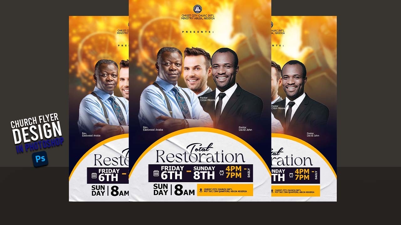 Church Flyer Design | How To Design Church Flyer in Photoshop | Total ...