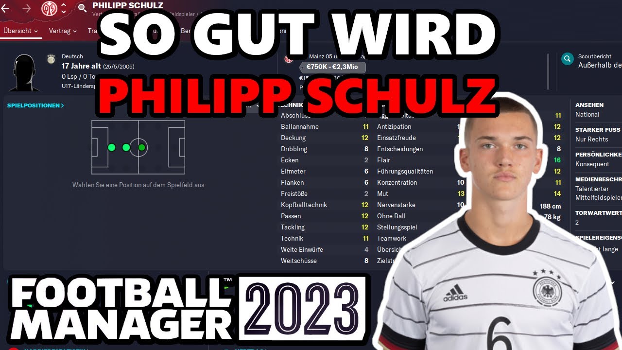SO GUT WIRD PHILIPP SCHULZ ⚽ [ Football Manager 2023 / Deutsch ] - YouTube