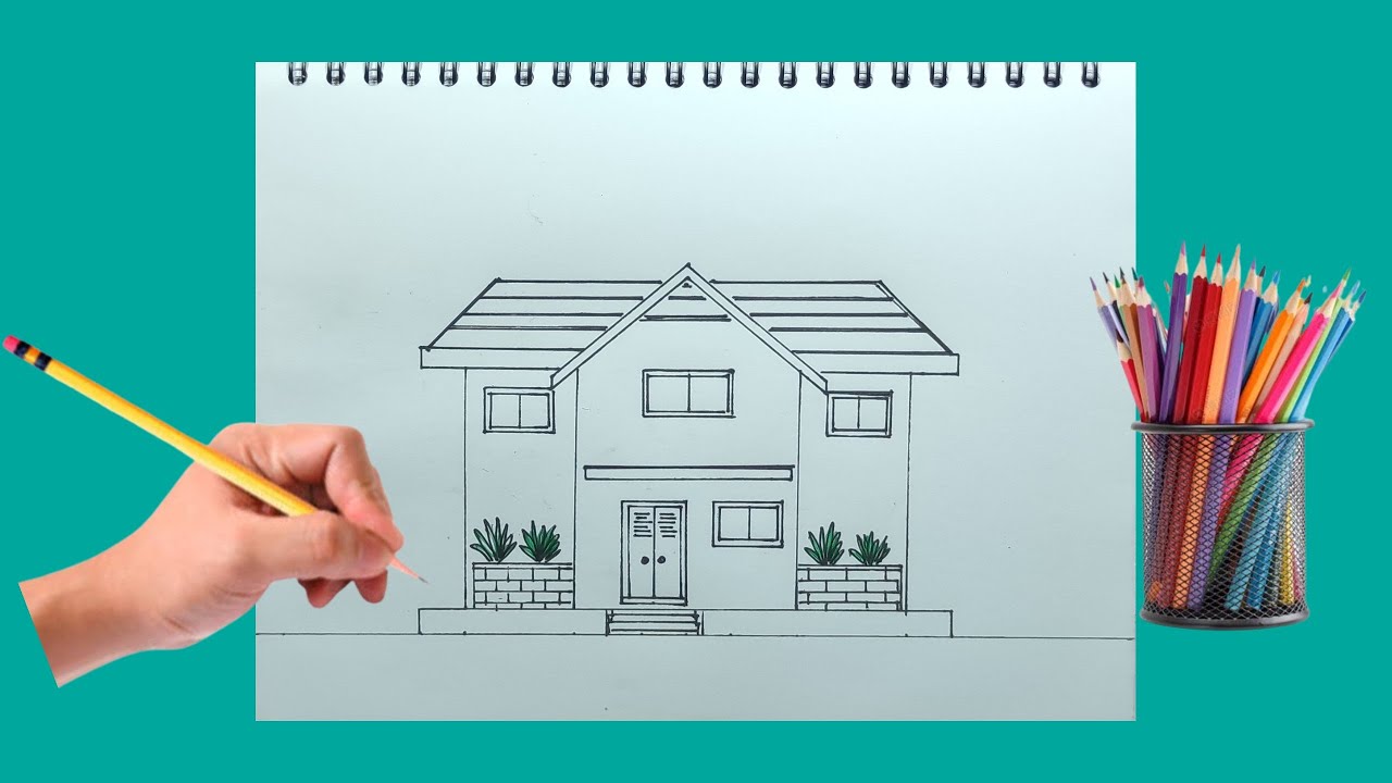 Cara Menggambar Rumah Yang Mudah Bagian 38 Ll How To Draw An Easy