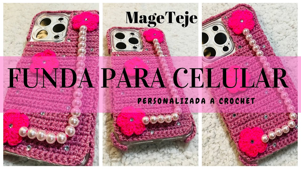 Increíble FUNDA para tu celular personalizada y tejida a CROCHET ...