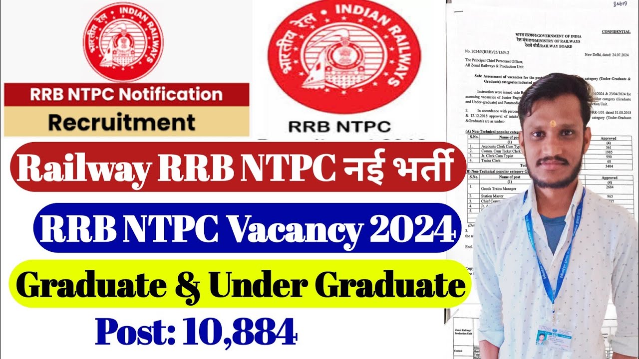 Railway RRB NTPC Recruitment 2024 | RRB NTPC Vacancy | Post -10,884 ...