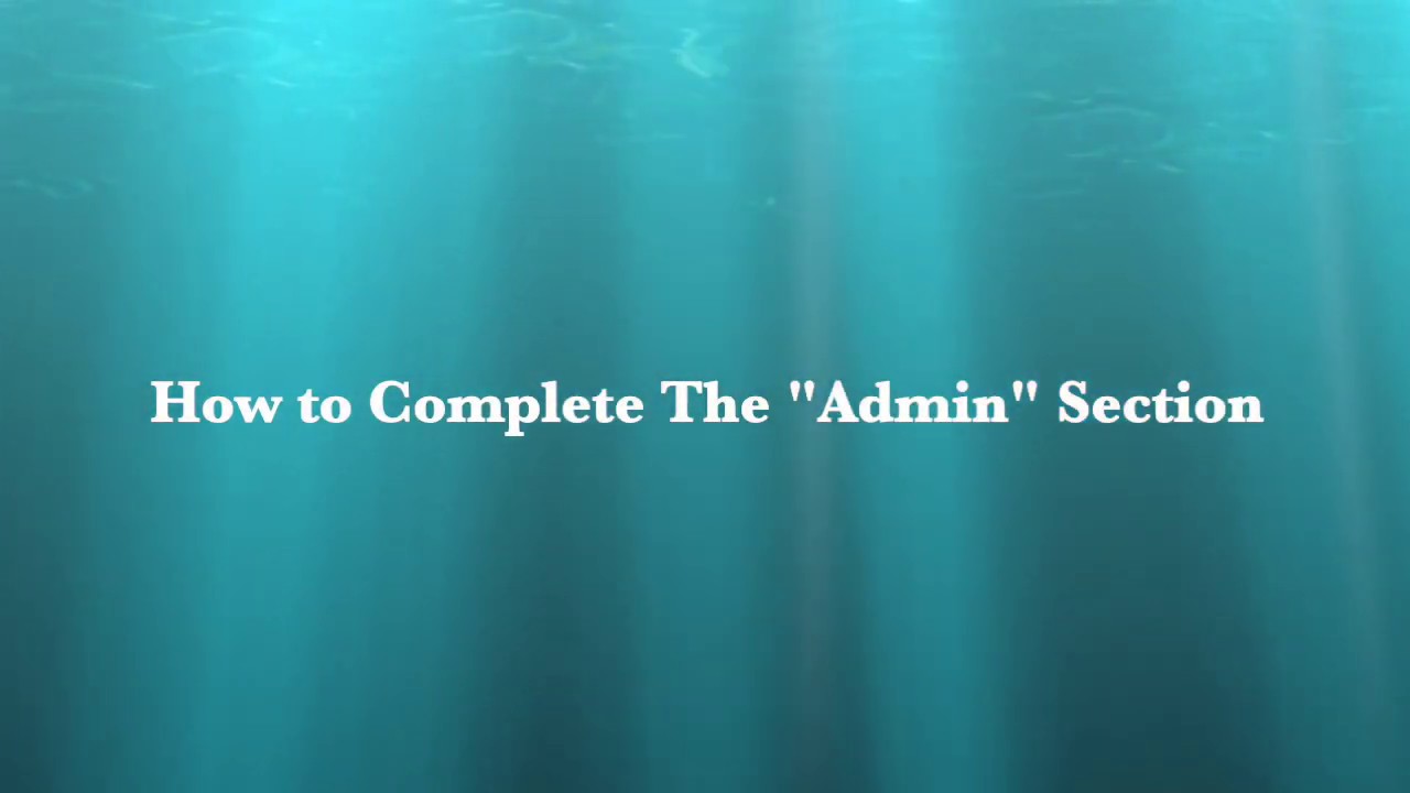 How to Prepare Your Admin Section - YouTube