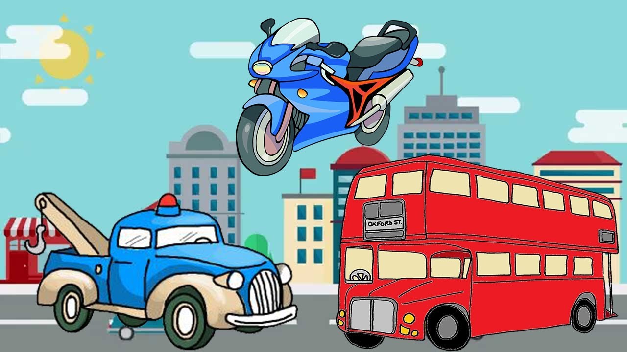 Learning Street Vehicles for Kids | Learn Cars, Trucks, Buses & more ...