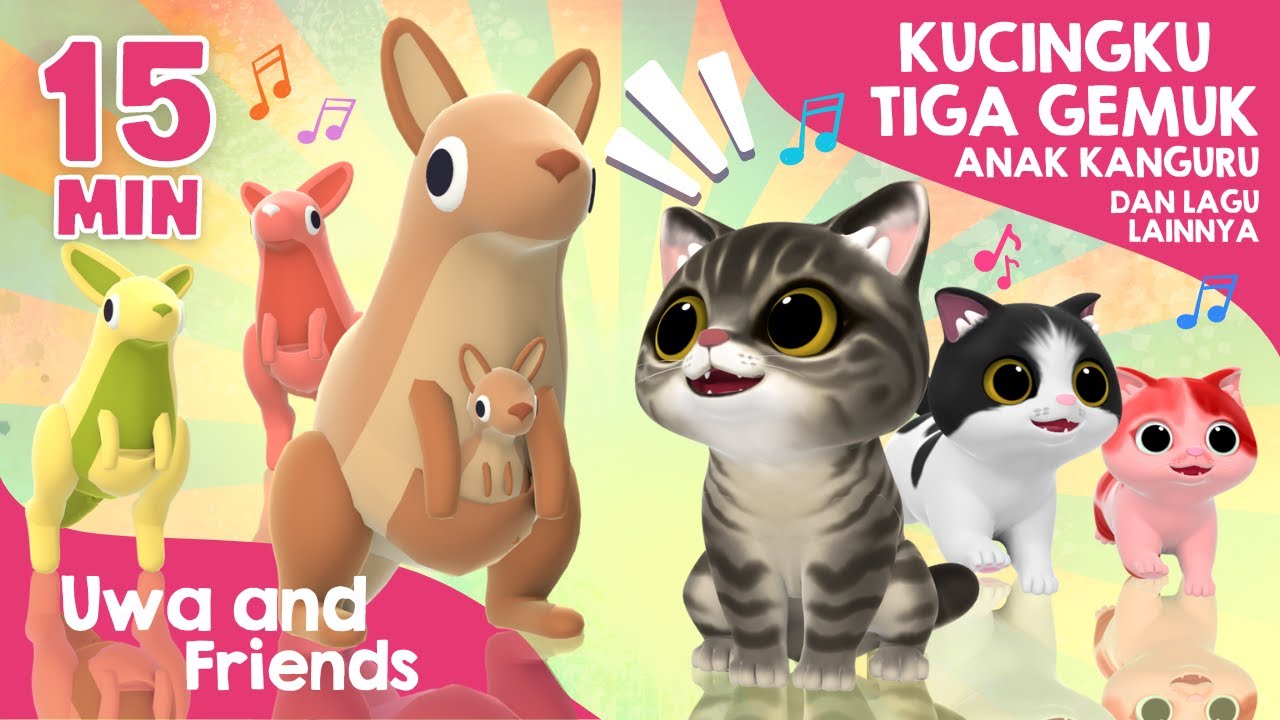 Kucingku Tiga Gemuk, Anak Kanguru, dan Lagu Lainnya - 15 menit Lagu ...