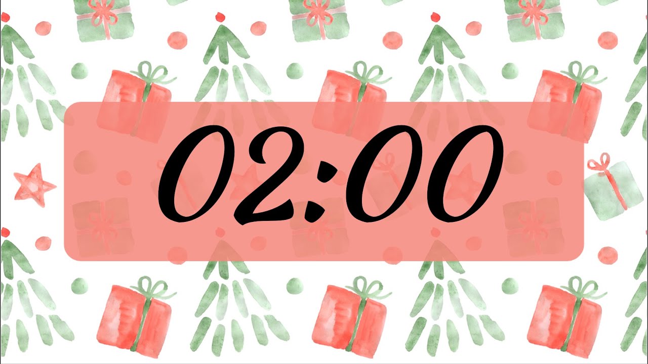 2-Minute Cozy Christmas Countdown Timer 🎄🎅 ️ - YouTube