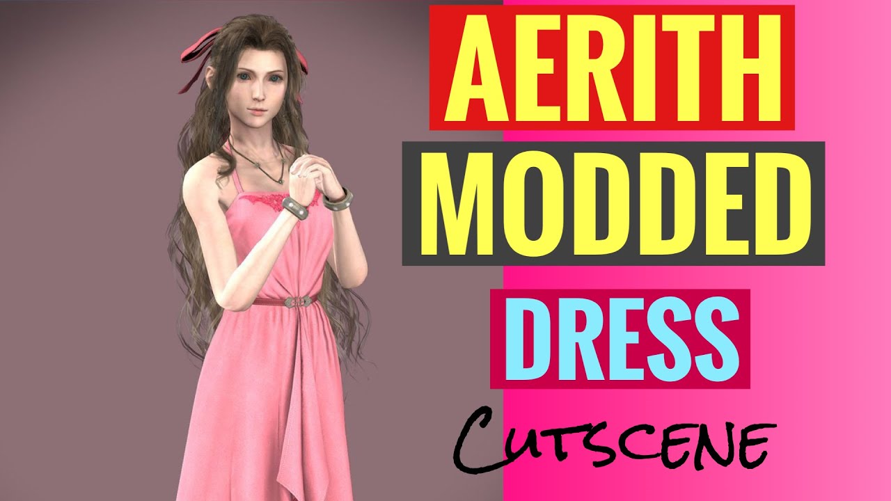 Aerith dress mod- Final fantasy 7 remake - YouTube