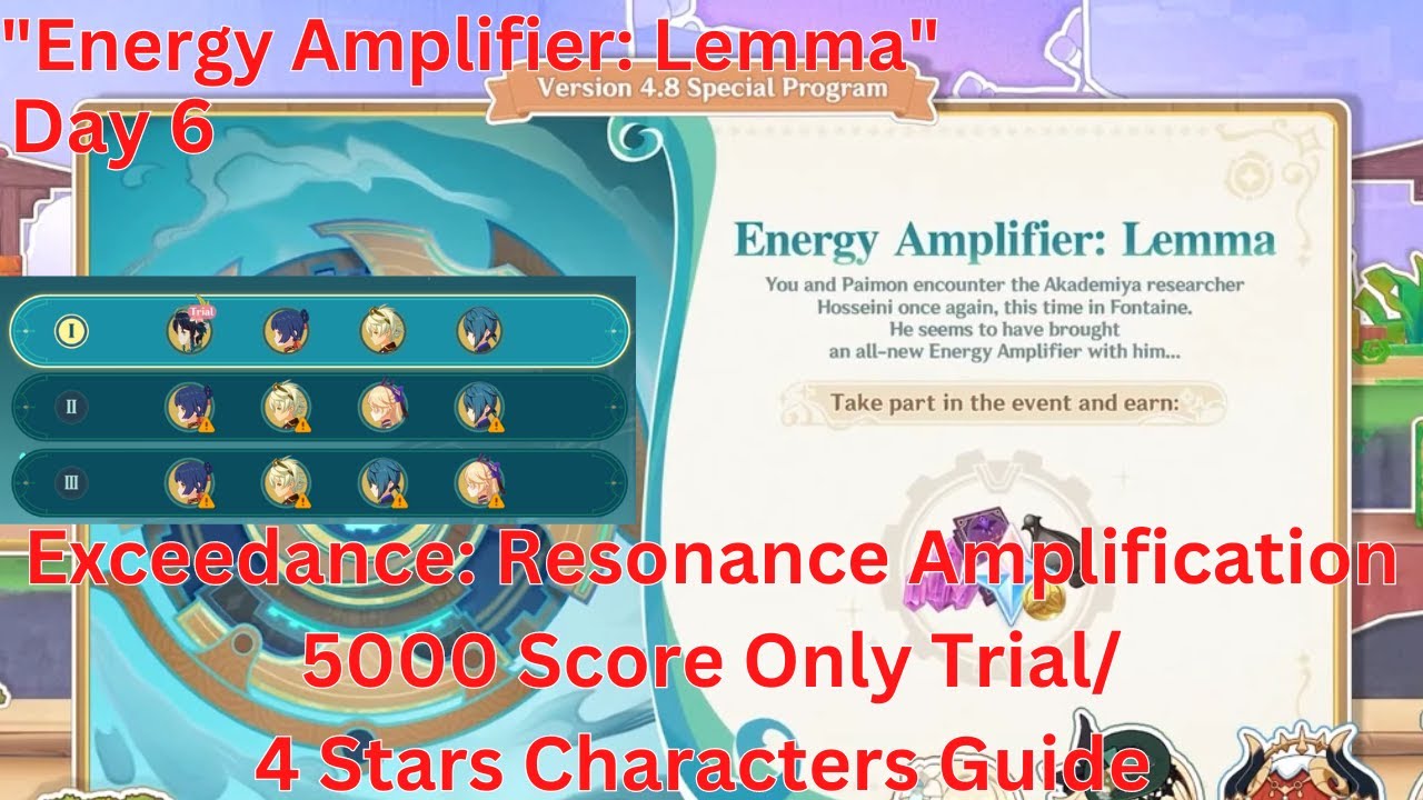 Energy Amplifier: Lemma Day 6 Exceedance: Resonance Amplification 5000 ...