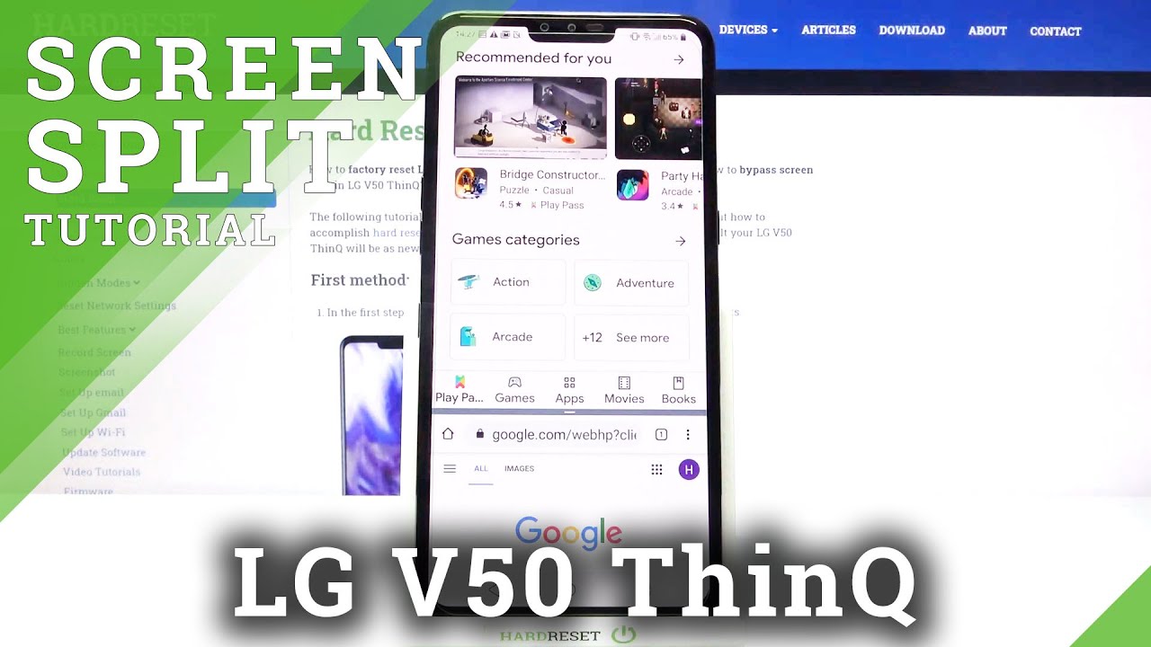 How to Split Screen in LG V50 ThinQ – Divide Screen - YouTube