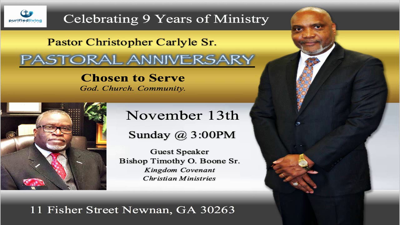 Pastoral Anniversary With Pastor Christopher Carlyle Nov 13th 2016 ...