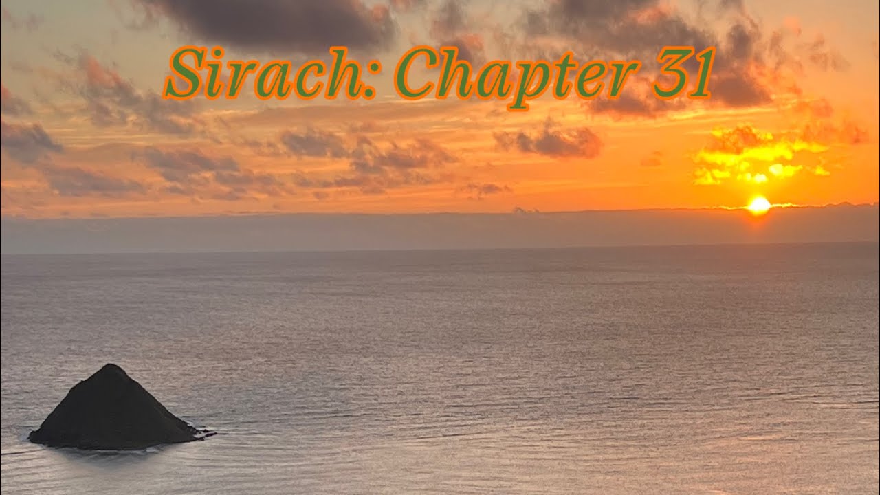 Sirach: Chapter 31 - YouTube