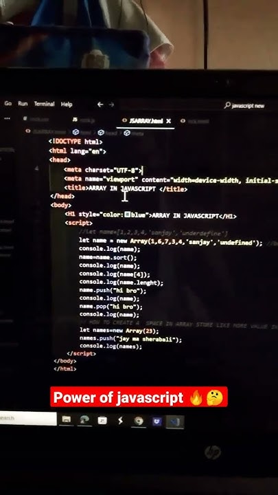 Array In Javascript By Code With Harry Html Css Array Trending Shortfeed Viralshort Youtube