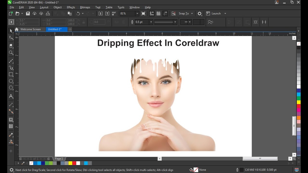 Easy Technique To Create Dripping Effect In Coreldraw Coreldraw Tutorials Doctor Design