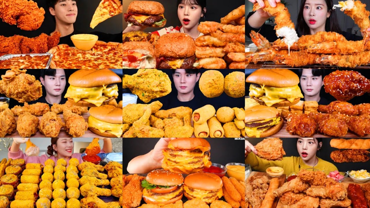 FOOD CRAVINGS MOST SATISFYING FAST FOOD MUKBANG COMPILATION * CHICKEN ...