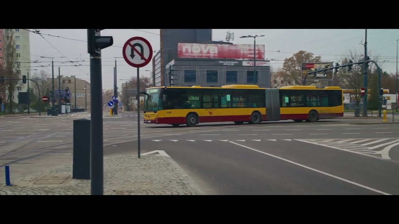 Poland, Lodz, bus 55 ride from Rydla to Śmigłego-Rydza - YouTube
