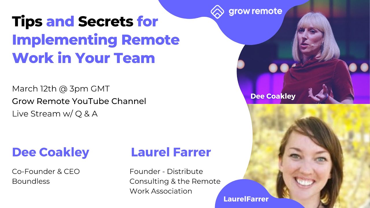 Tips and Secrets for Implementing Remote Work in Your Team - Grow ...
