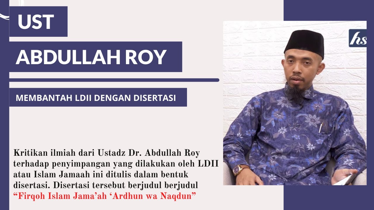 Profile Ustadz Dr Abdullah Roy LC MA | Membantah LDII Dengan Ilmiah ...