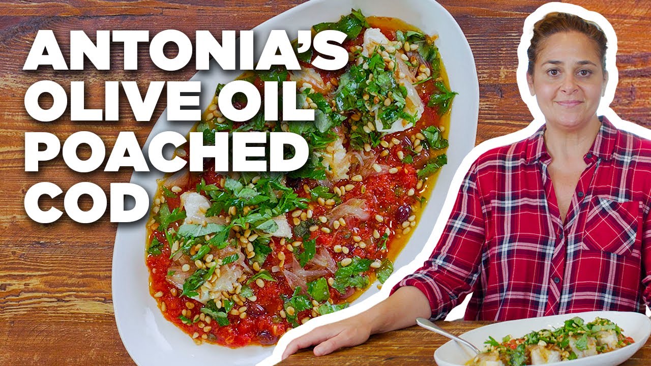Antonia Lofaso's Olive Oil Poached Cod with Tomato Sauce | Feast of the ...