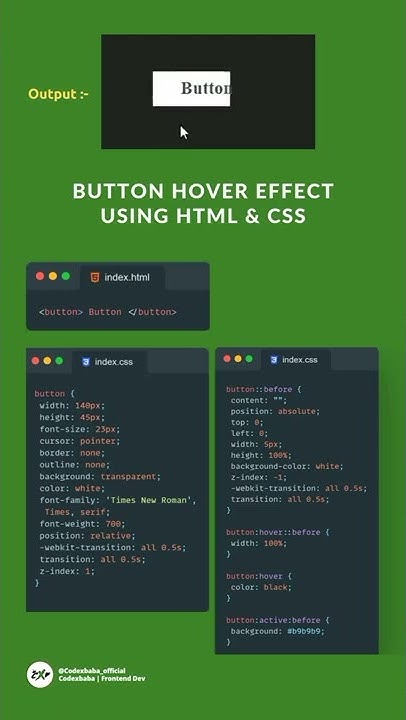 Button Hover Effect Using Html And Css Button Hover Buttons Html Css Coding Codexbaba