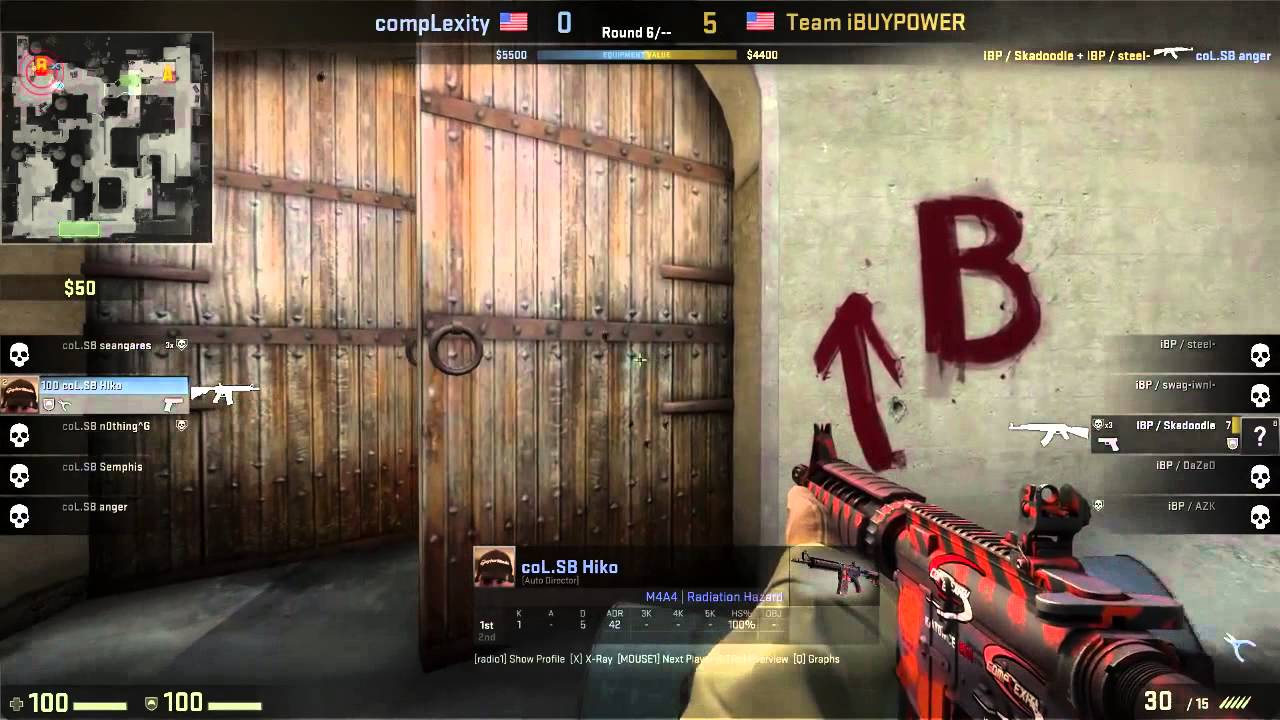 CS:GO - compLexity vs iBUYPOWER Skadoodle 1v3 Clutch! - YouTube