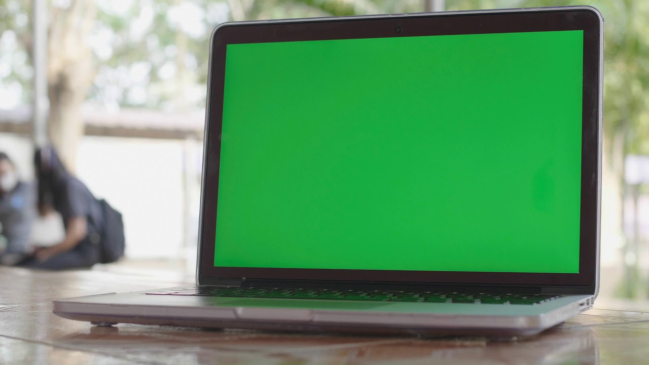 Laptop Green Screen Chroma Key Background in Close Up 4K - YouTube