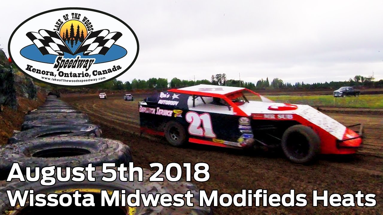 August 5th 2018 LOW Speedway Wissota Midwest Modifieds Heats - YouTube