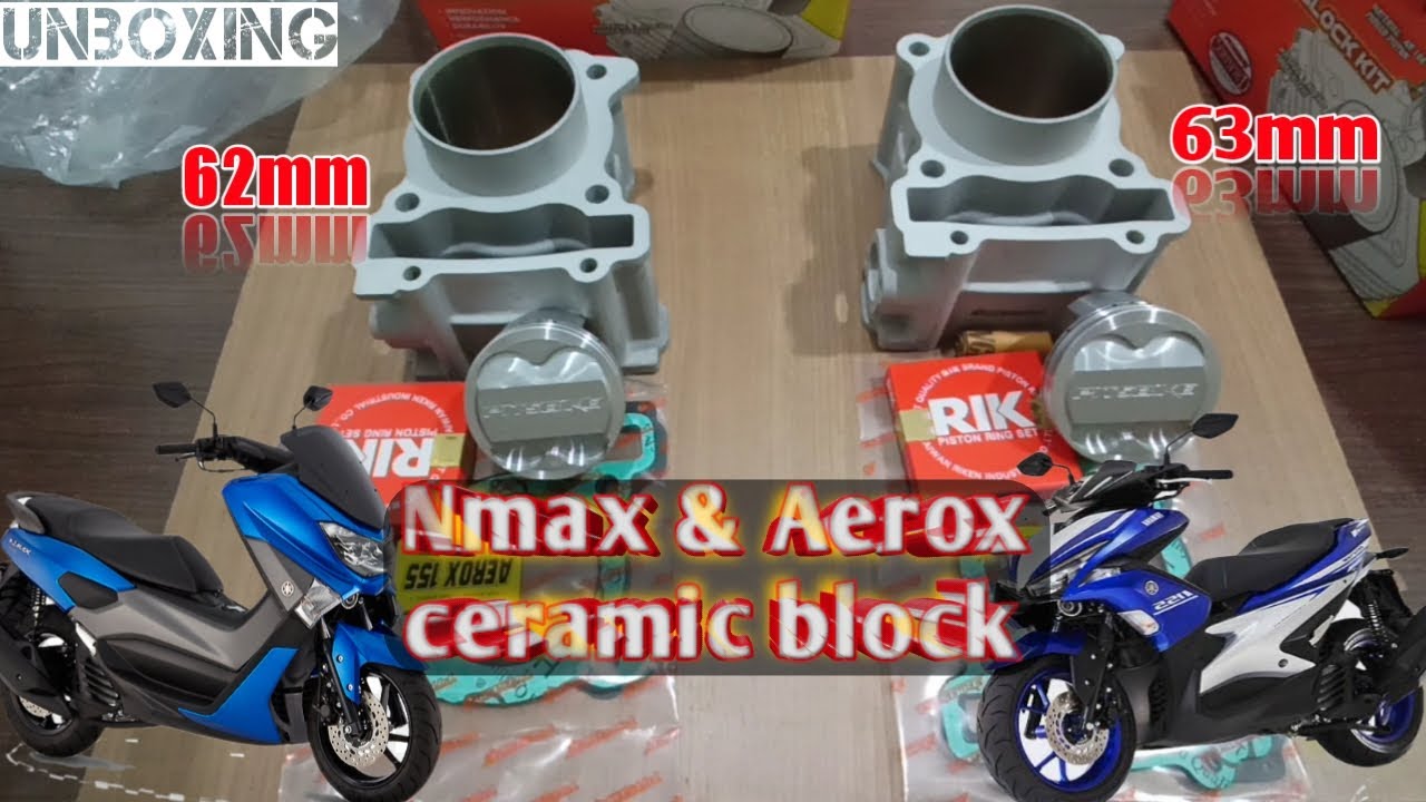 Pitsbike Nmax Aerox 62mm 63mm ceramic block (chrome bore) upgrade bore ...