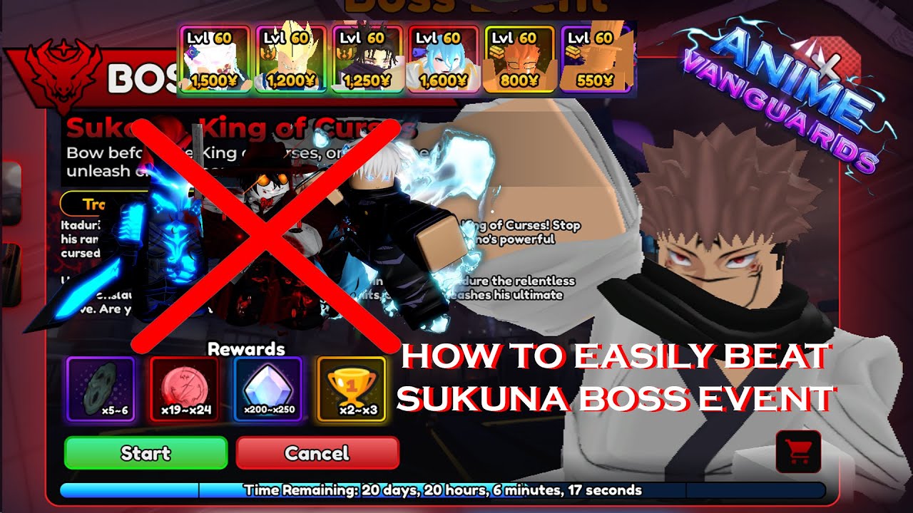How to beat Sukuna Boss Event Easily! | Anime Vanguards - YouTube