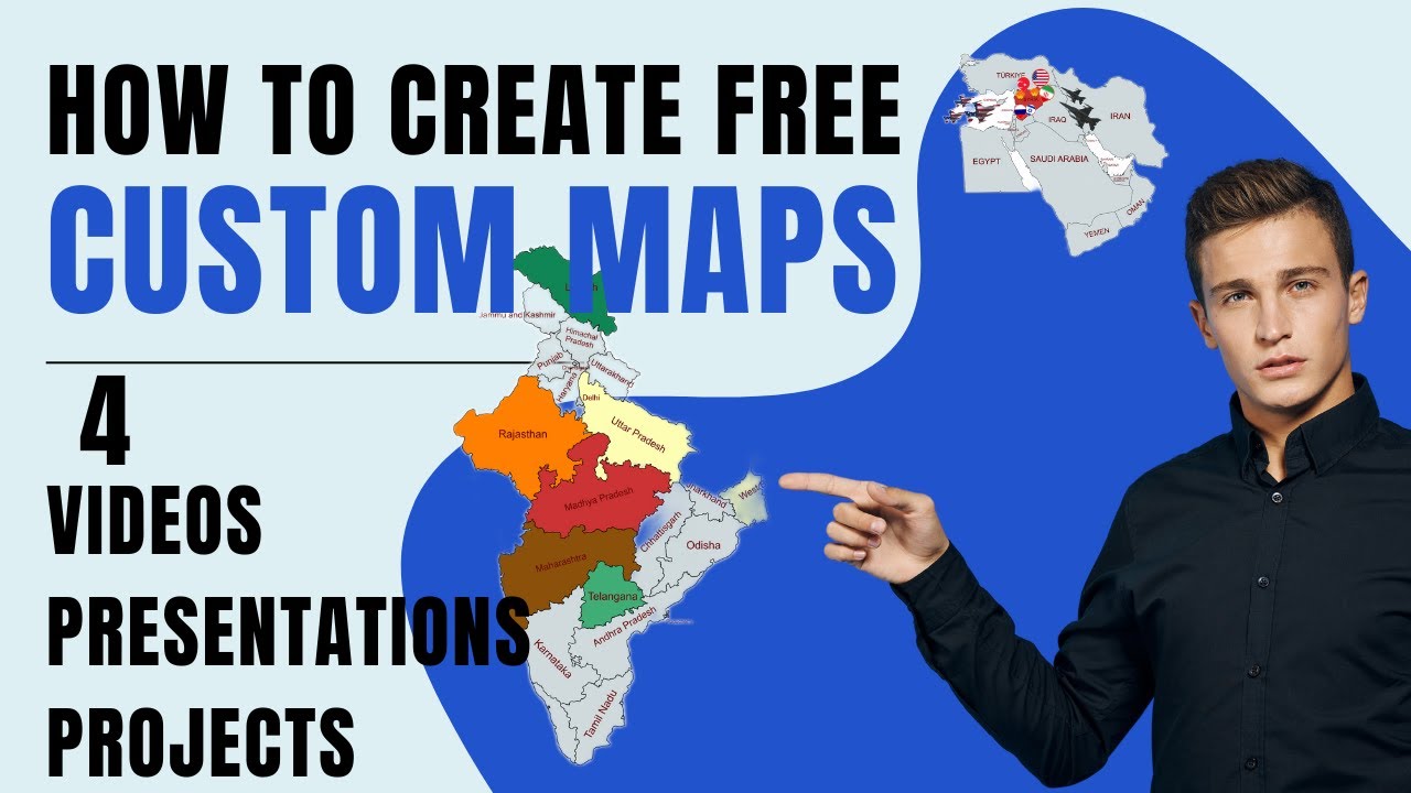 How to Create Free Customized Maps for Videos, Presentations, and Projects | MapChart Tutorial ...