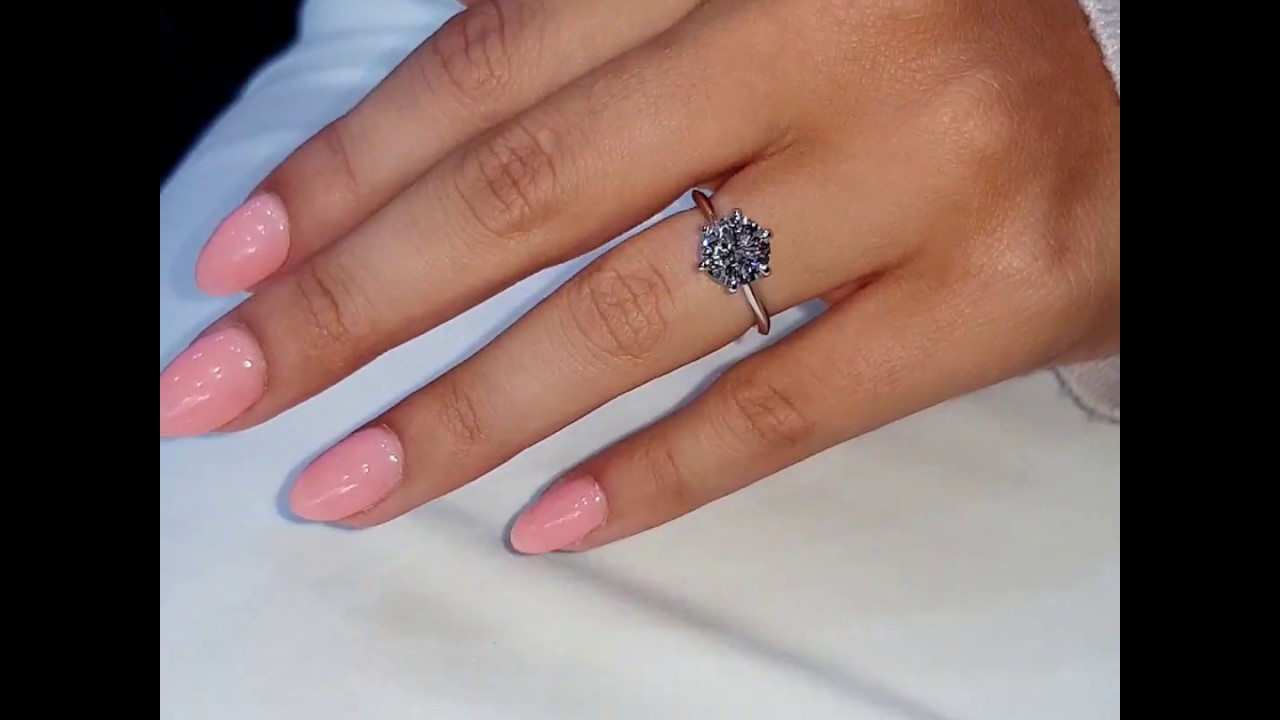 Brilliant cut diamond engagement ring by Michael Arthur - YouTube
