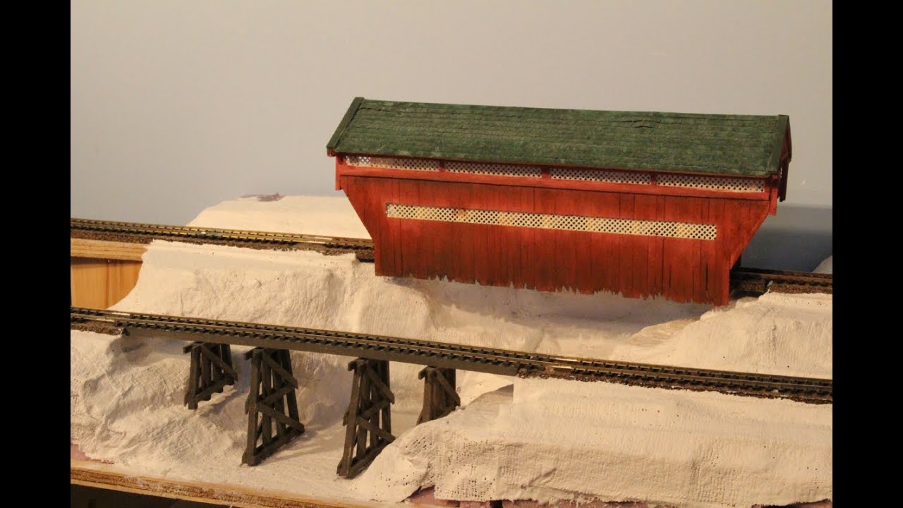 Ho Scale Covered Bridge Cardstock Structures For Model Railroads And