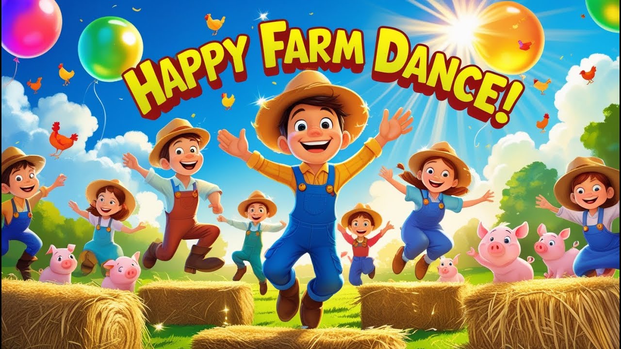 Happy Farmers Dance! | Fun Kids Rhyme | Farm Animal Song & Dance Party ...