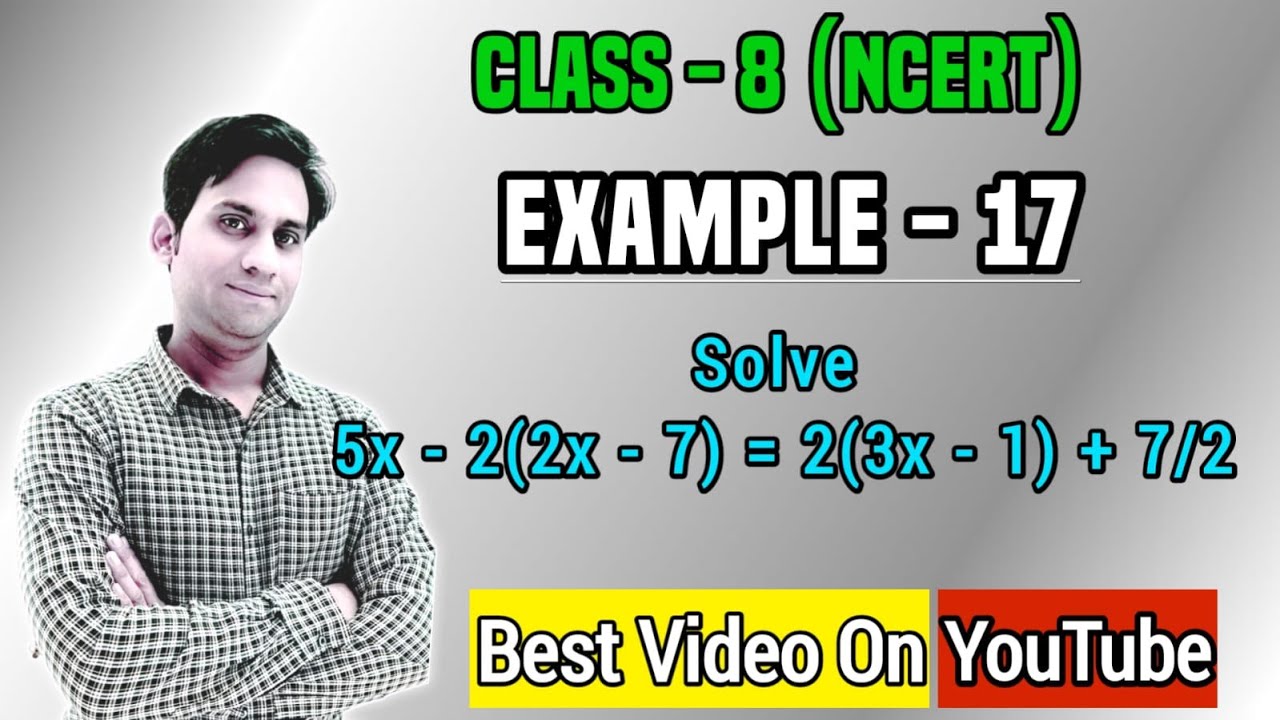 Solve 5x 2 2x 7 2 3x 1 7 2 Ex 17 Ch 2 Linear Equations In Solve 5x 2 2x 7 2 3x 1 7 2 Ex 17 Ch 2 Linear Equations In