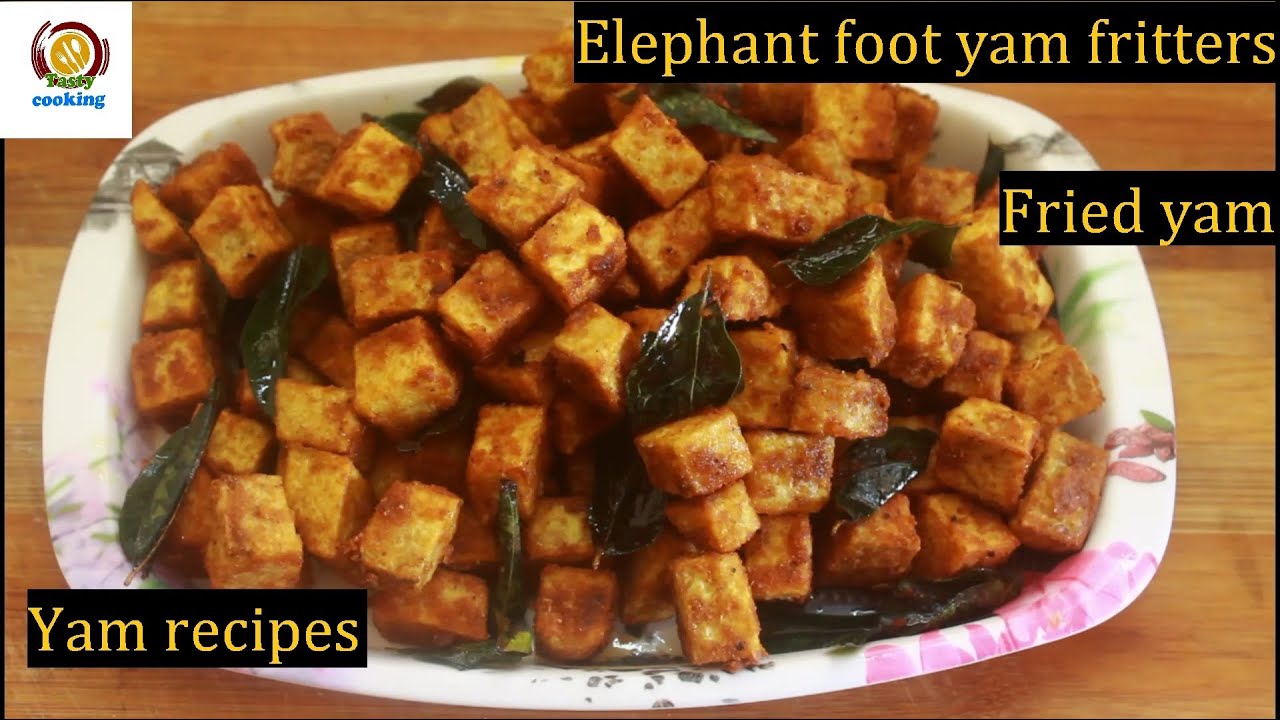 Elephant foot yam fritters/fried yam/yam fried/yam recipes/elephant ...