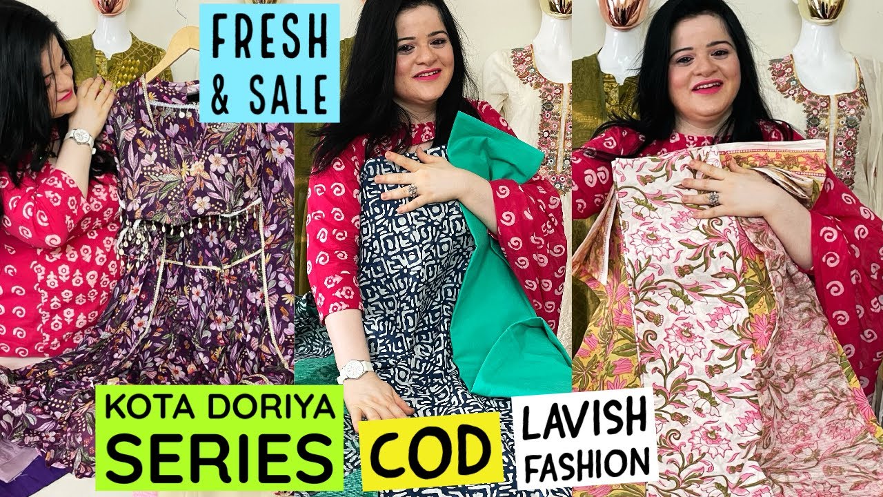 Lavish Fashion is Back With Its Hand Block Kota Doriya, Cotton Suits ...