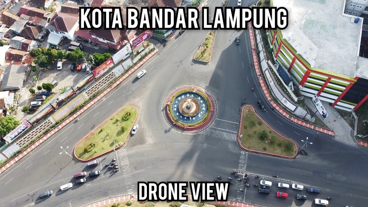 KOTA BANDAR LAMPUNG Drone View Area Sekitar Lungsir Taman Kota - YouTube