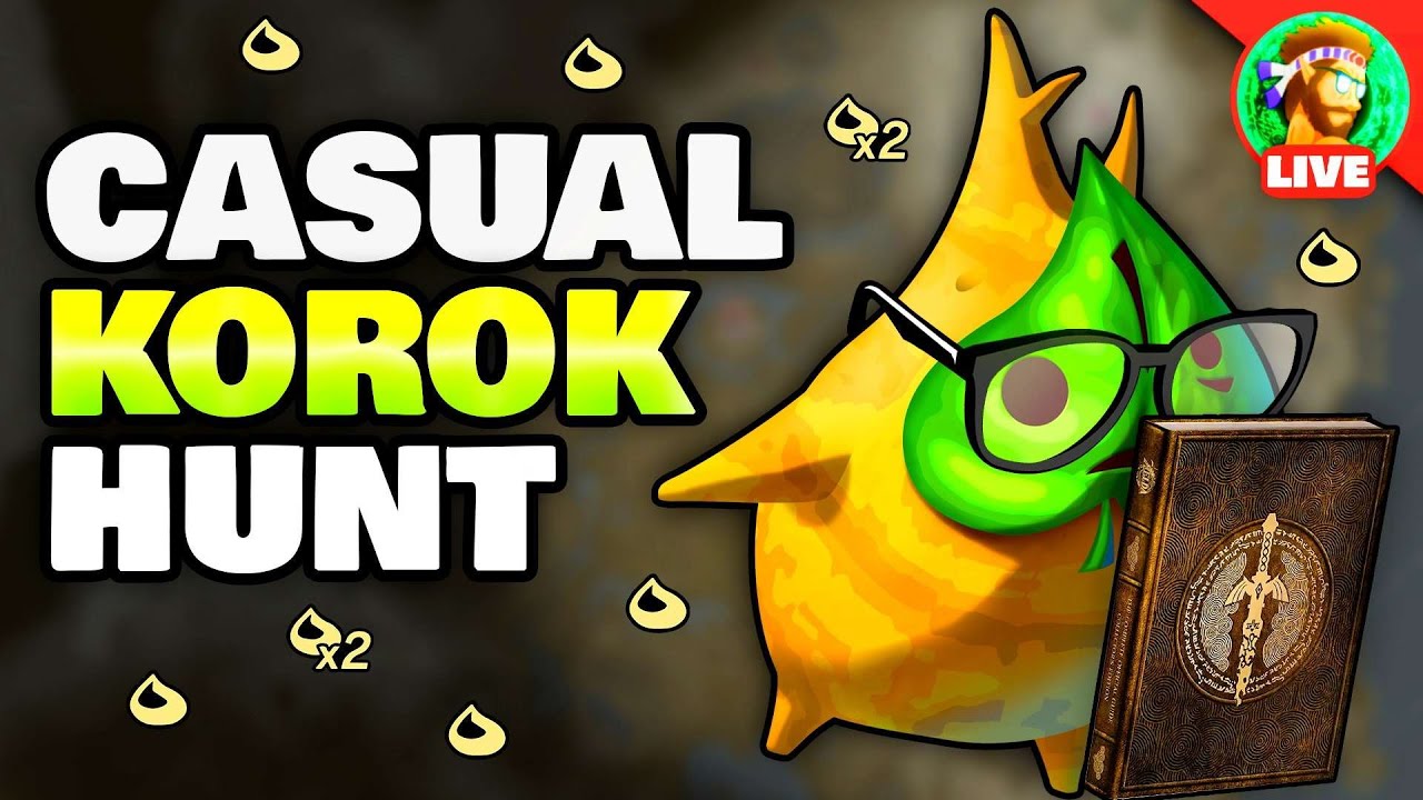 🔴 Chill Korok Hunting w/ the Official Guide! 📖 | ToTK Road to 100% ...